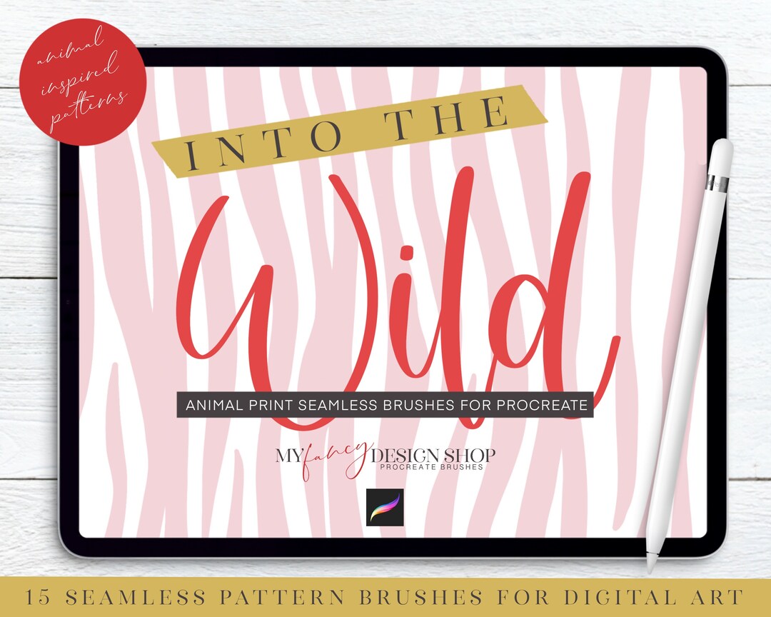 Animal Print Seamless Pattern Procreate Brushes - Into the Wild Brush ...