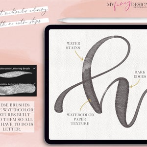 Watercolor Lettering Procreate Brushes - Procreate Illustrating ...