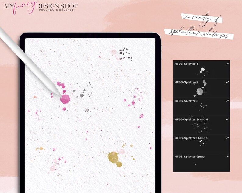 Watercolor Lettering Procreate Brushes Procreate - Etsy