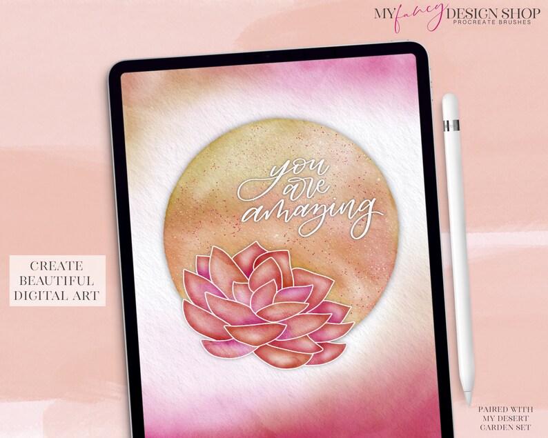 Watercolor Lettering Procreate Brushes Procreate - Etsy