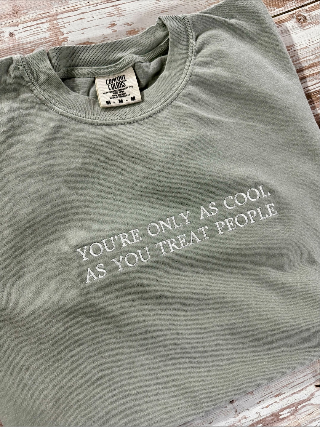 Embroidered Comfort Colors T-shirt: Custom Quote, Choose Your Thread ...