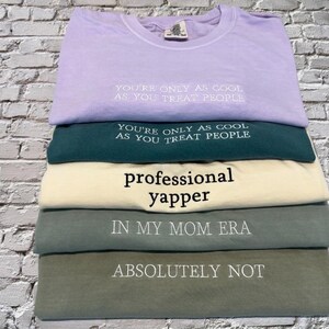 Embroidered Comfort Colors T-shirt: Professional Yapper Design - Etsy