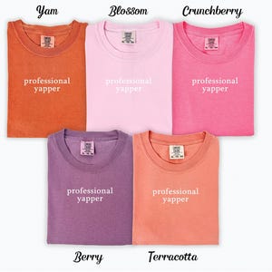 Embroidered Comfort Colors T-shirt: Professional Yapper Design - Etsy