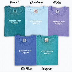 Embroidered Comfort Colors T-shirt: Professional Yapper Design - Etsy