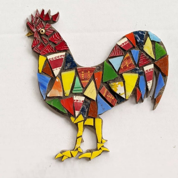 Mosaic Rooster - Etsy