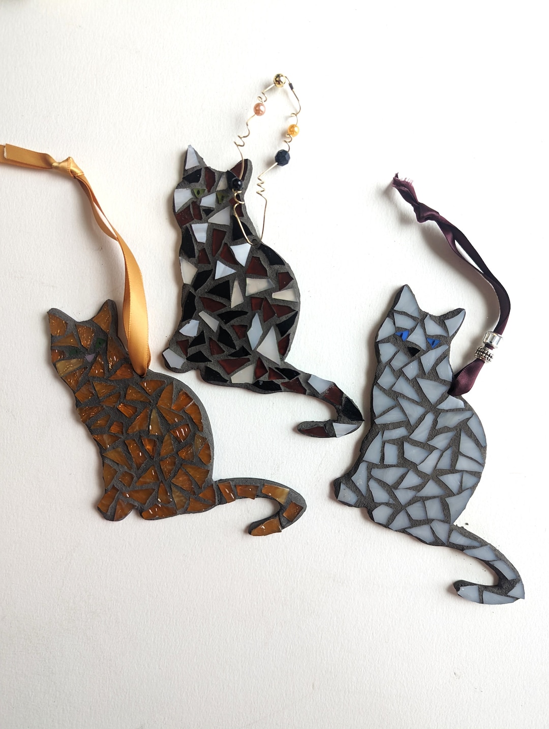 Craft Kits for Adults, Cat Mosaic Kit, Cat Ornament Mosaics, Cat Crafts ...