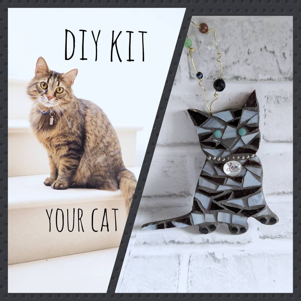 Craft Kits for Adults Custom Cat Craft Kit Mosaic Kit DIY - Etsy