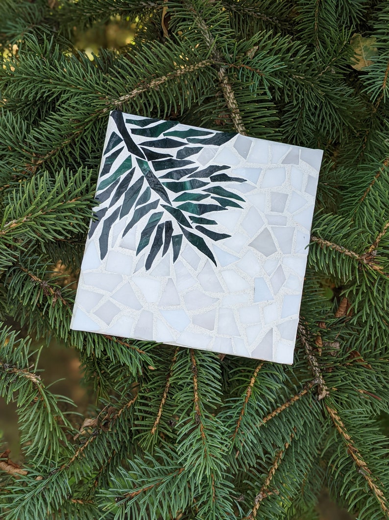 Craft Kits for Adults Pine Branch Mosaic Trivet Mosaic Kit - Etsy