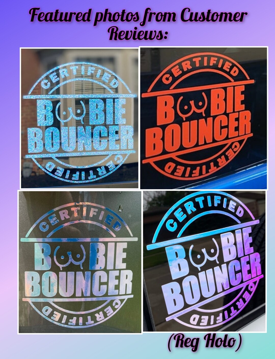 Certified Boobie Bouncer Funny Decal You Choose Color 6 Inch - Etsy Norway