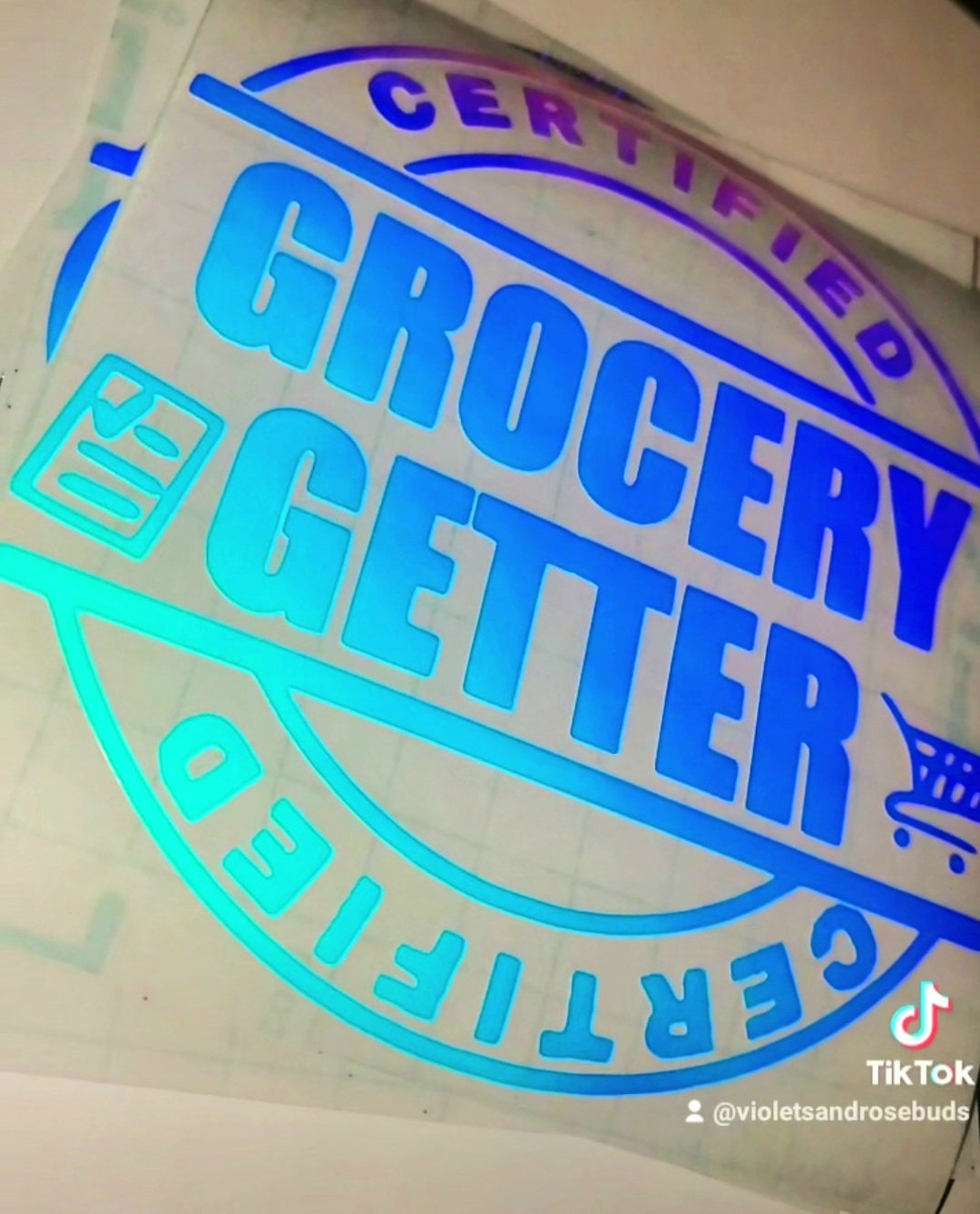 NEW ITEM Certified Grocery Getter Decal, Decals for Drivers, High ...
