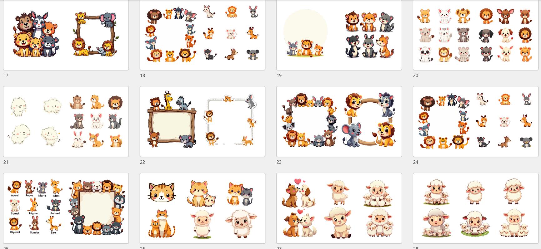 Animal Sticker Set, Safari & Jungle Designs Easy to Print DIY - Etsy