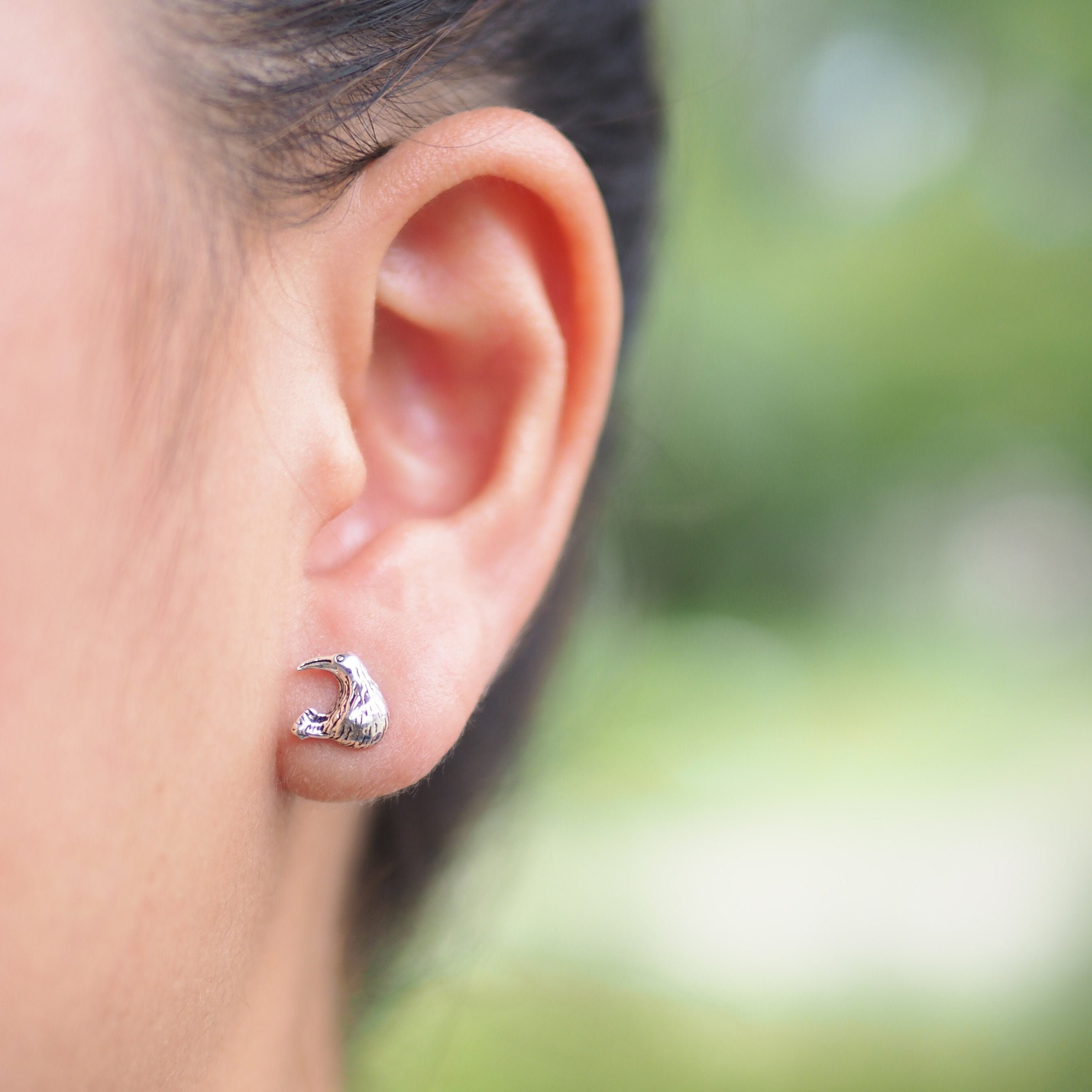 Kiwi Bird Stud Earrings Animal Earrings Flying Bird | Etsy