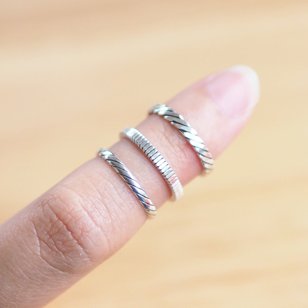 Simple Rope Toe Ring, Sterling Silver Toe Ring, Chain Toe Ring ...