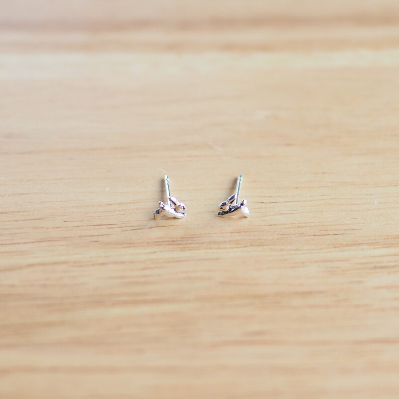Tiny Rabbit Stud Earrings Rabbit Jewelry Animal Earrings - Etsy
