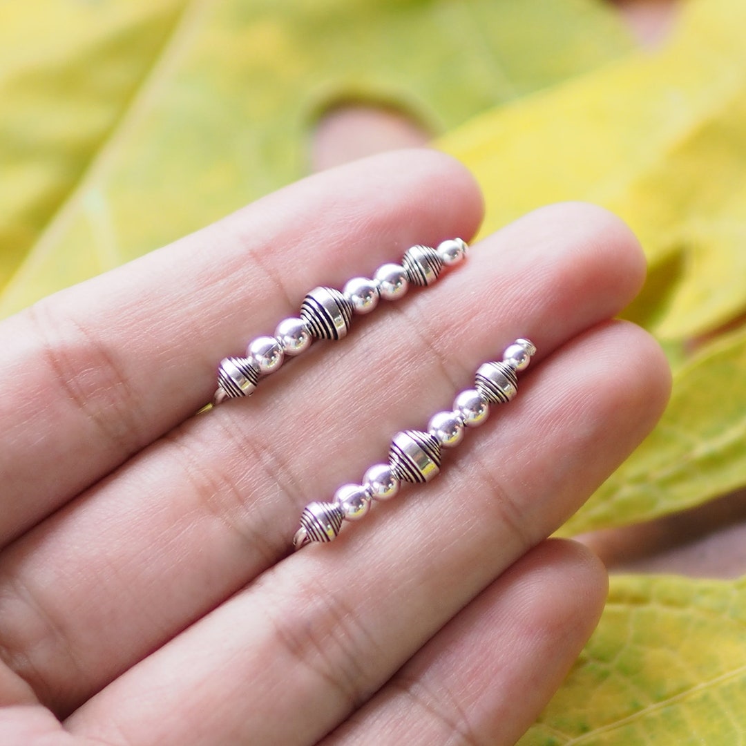 Bali Ball Ear Climber Earrings, Ball Earrings, Ear Crawler, Gift Idea ...