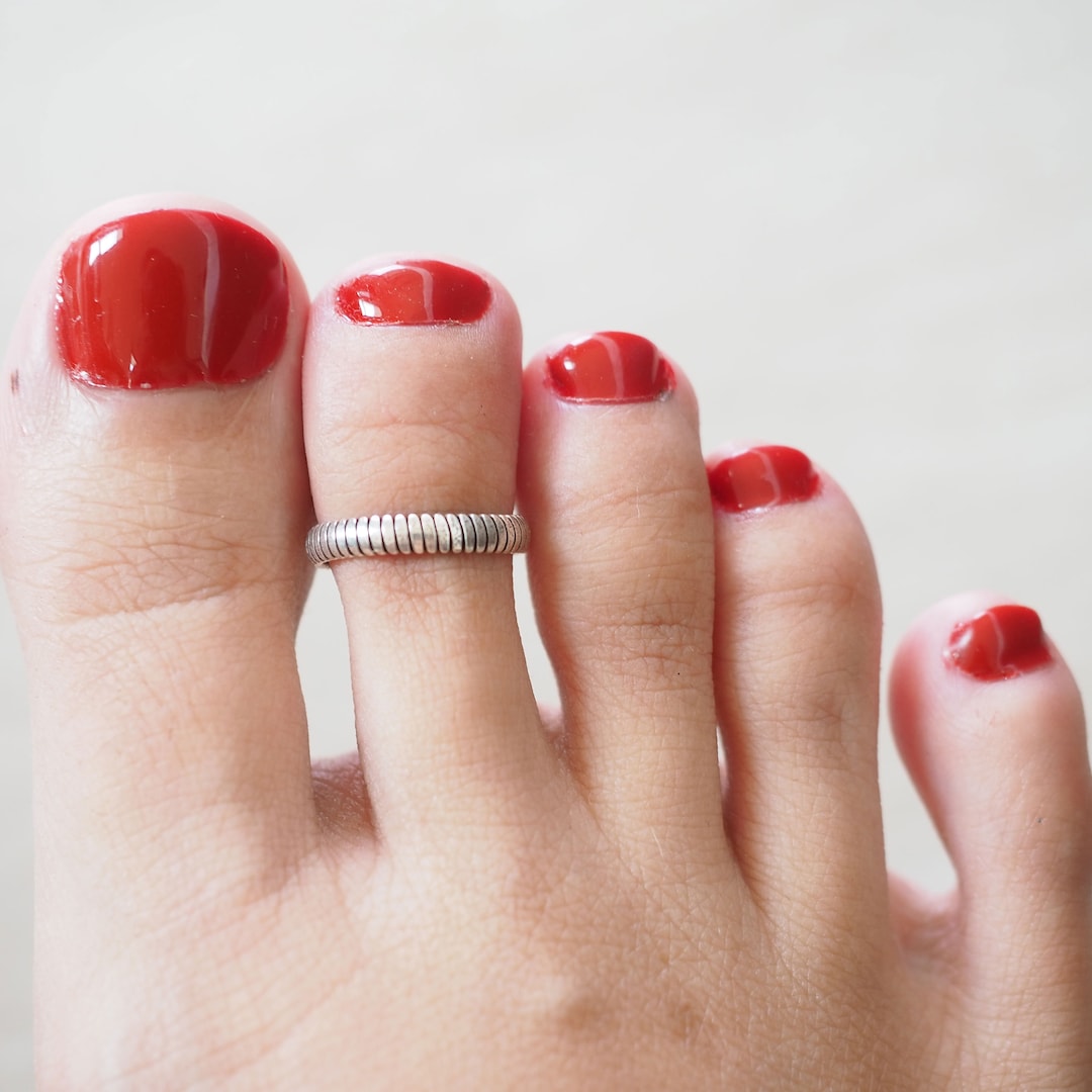 Simple Rope Toe Ring, Sterling Silver Toe Ring, Chain Toe Ring ...