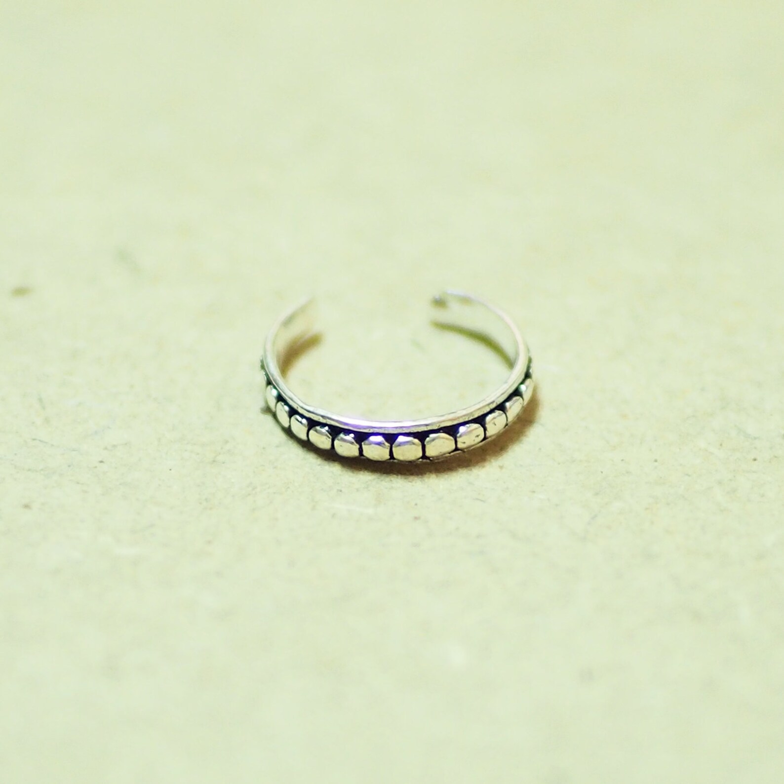 Tribal Dot Toe Ring, Sterling Silver Toe Ring, Ethnic Boho Toe Ring ...