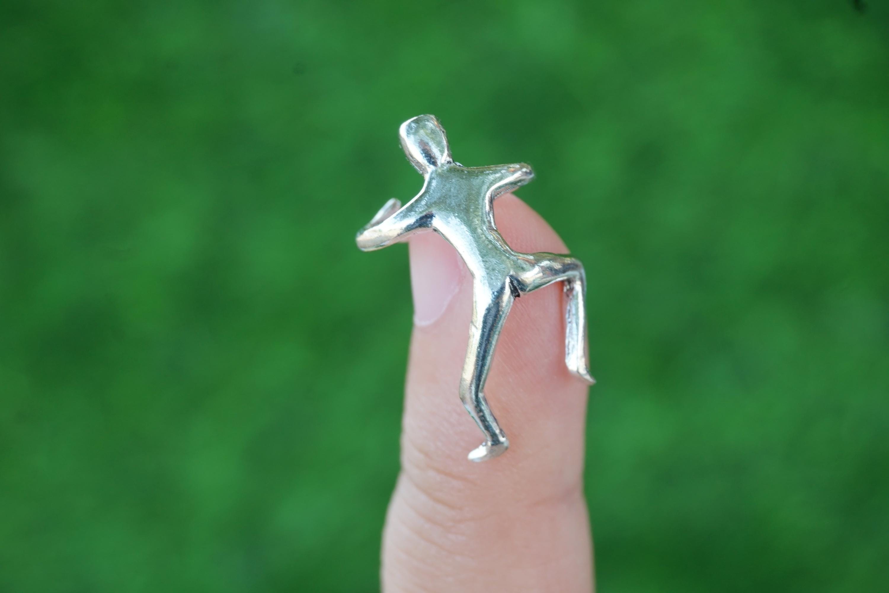 925 Sterling Silver People Ear Cuff, Human Conch Ear Cuff, Climbing Man ...