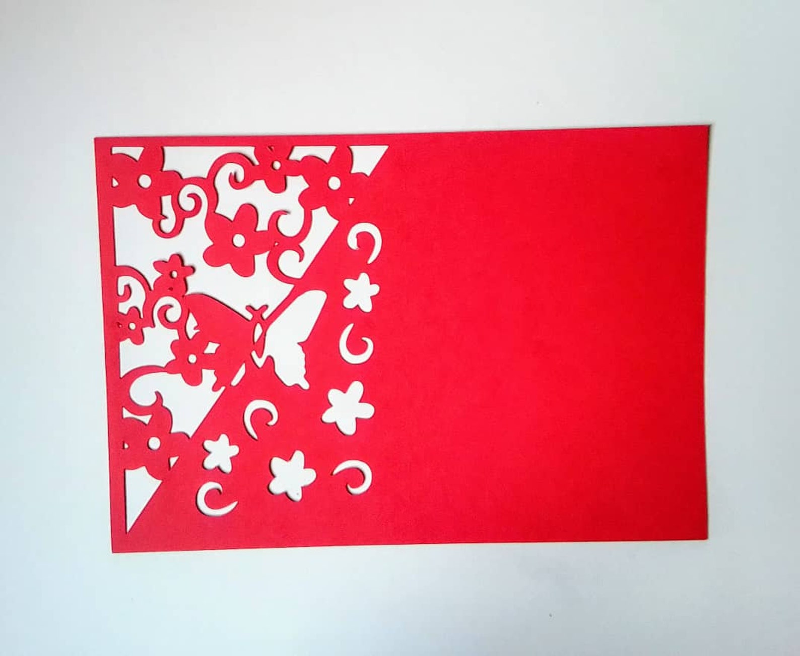 Floral Butterflies Template Envelope Design Files SVG PNG DXF | Etsy