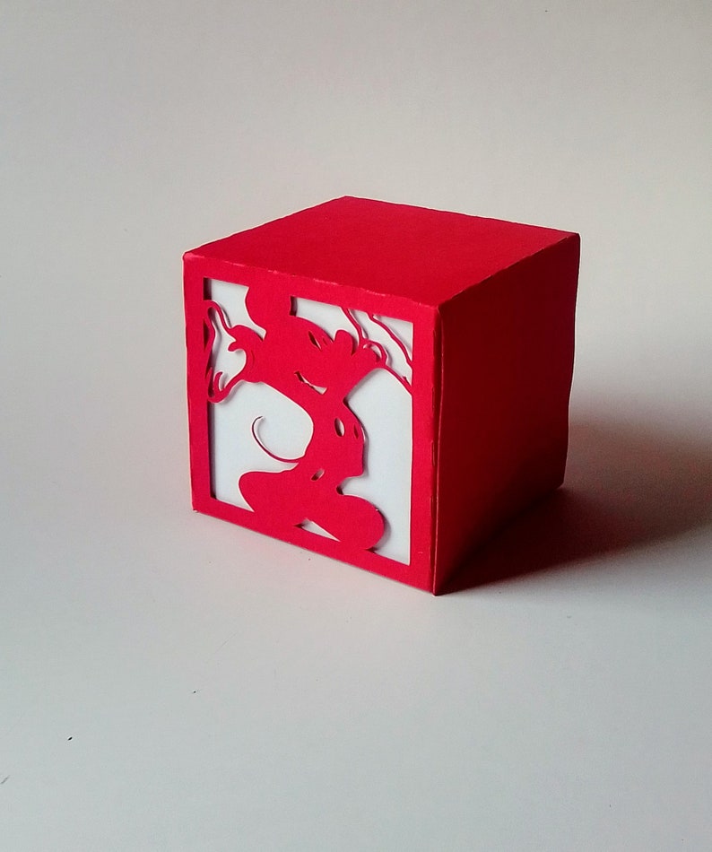 Mickey Template Box SVG PDF Mickey Square Box Laser Cut Cricut ...