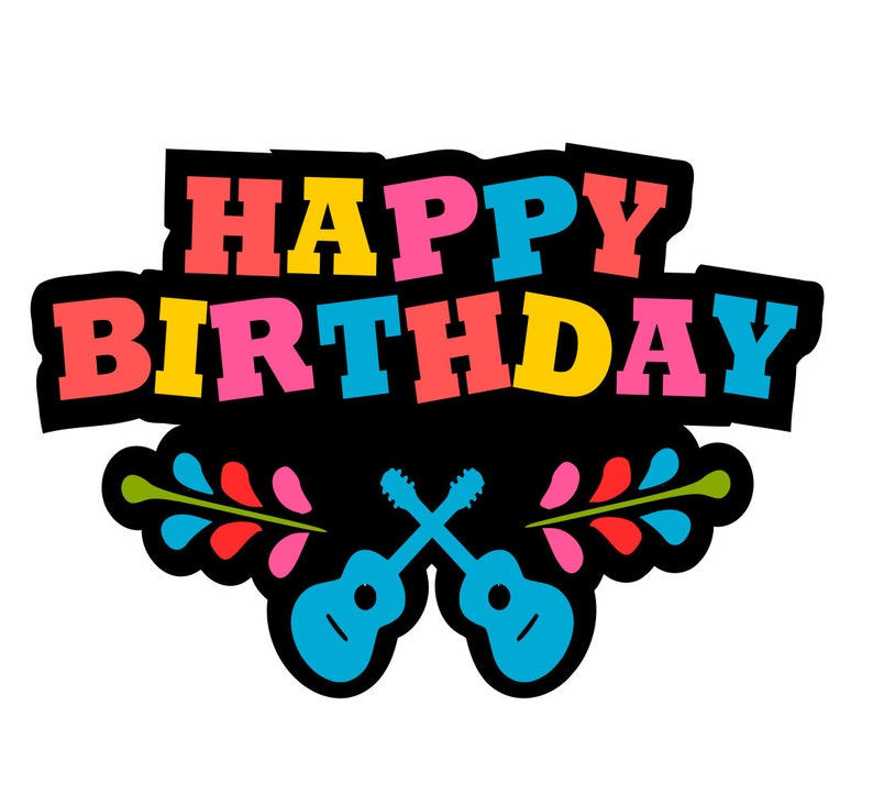 TOPPER Happy Birthday COCO Ideal for Decoration of CAKE Vectorized ...