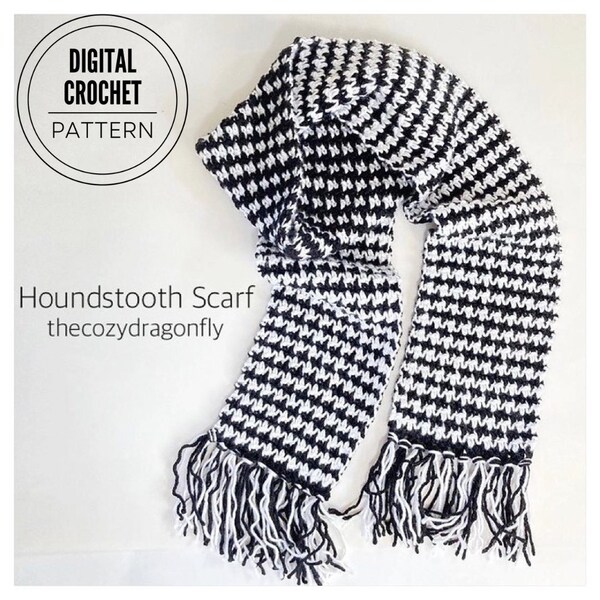 Houndstooth Scarf - Etsy