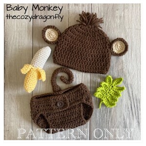 CROCHET PATTERN / Baby Monkey Outfit / Pattern Size 0-12 - Etsy