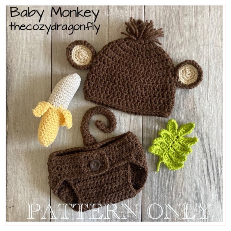 CROCHET PATTERN / Baby Monkey Outfit / Pattern Size 0-12 - Etsy