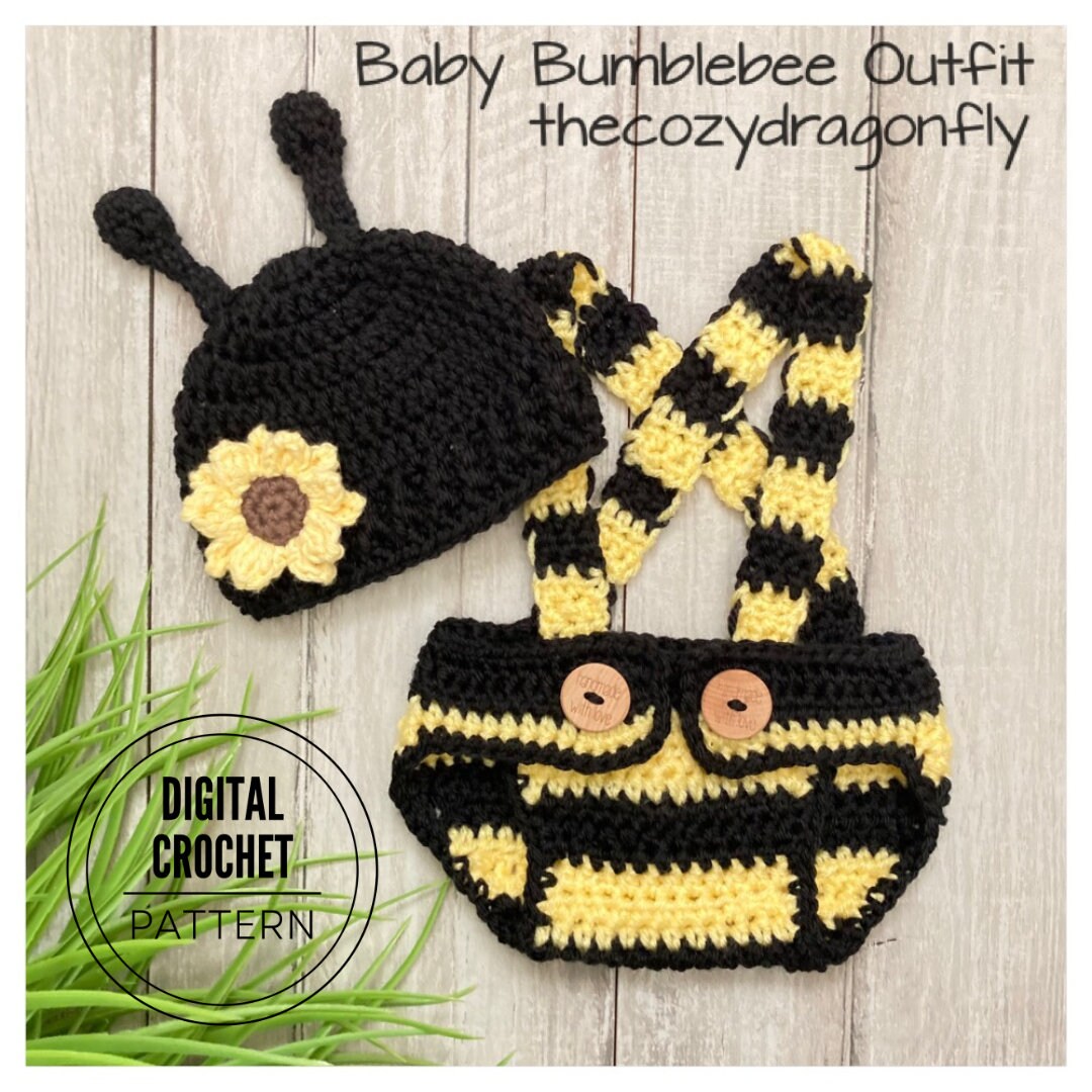 CROCHET PATTERN / Baby Bumblebee Outfit / 0 to 12 Months - Etsy