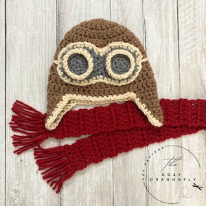 CROCHET PATTERN Baby Aviator Outfit, Crochet Baby Pilot, Pattern 0-12 ...