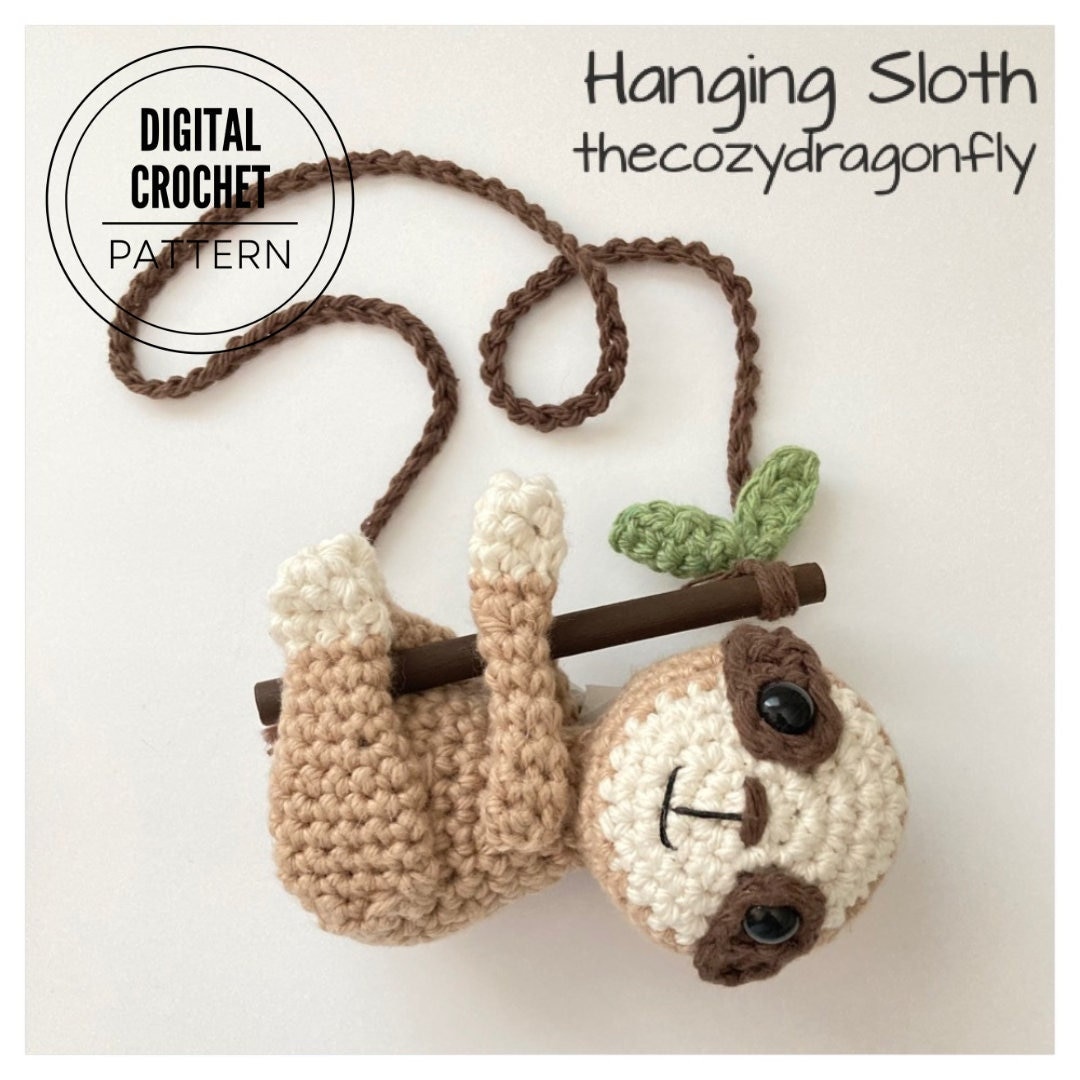 CROCHET PATTERN / Hanging Sloth / Crochet Sloth Pattern / - Etsy
