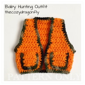 CROCHET PATTERN / Baby Hunting Outfit / 0 12 Months Pattern - Etsy