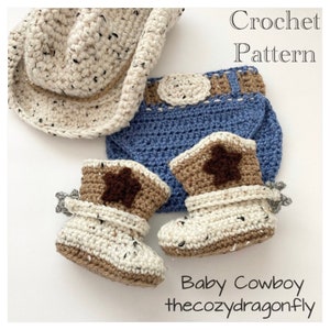 CROCHET PATTERN / Baby Cowboy Outfit / Cowgirl / Cowboy Boots - Etsy