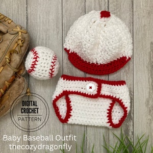 CROCHET PATTERN Baby Baseball Outfit, Crochet Baby Sport, Crochet ...