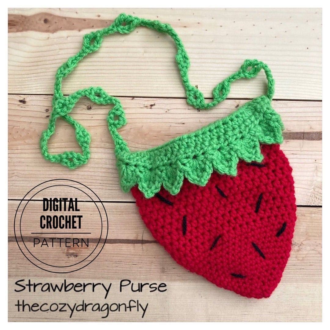 CROCHET PATTERN / Strawberry Purse / Crochet Purse Pattern / - Etsy