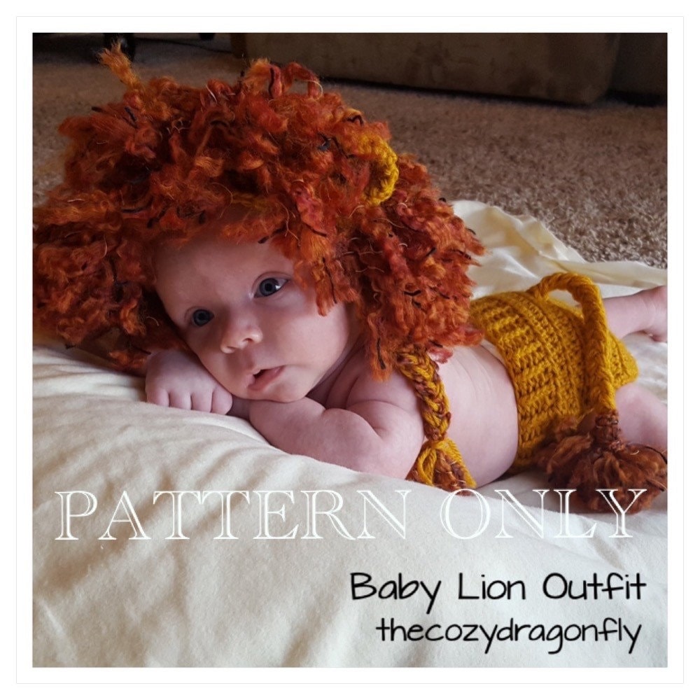 CROCHET PATTERN Baby Lion Outfit, Lion Pattern, Baby Lion, Baby Diaper ...