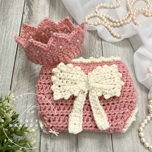 CROCHET PATTERN Baby Princess Outfit, Crochet Crown, Pattern Sizes 0-12 ...