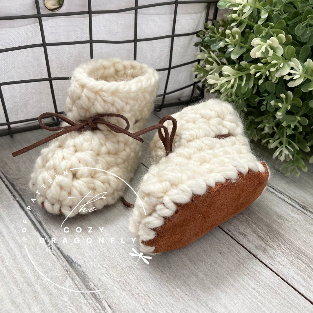 CROCHET PATTERN Chunky Baby Booties, Baby Classic Bootie Pattern ...