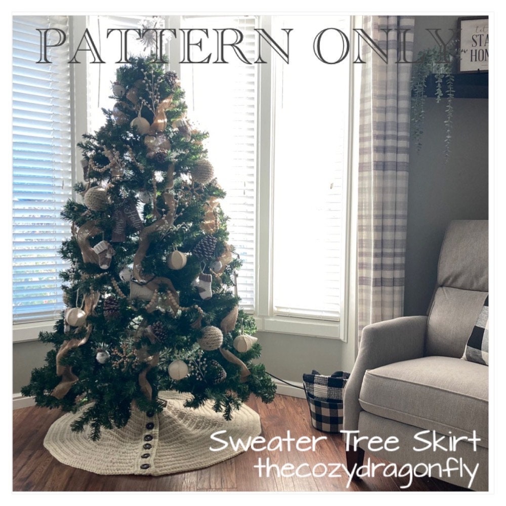 CROCHET PATTERN Sweater Tree Skirt, Christmas Tree Skirt Pattern ...