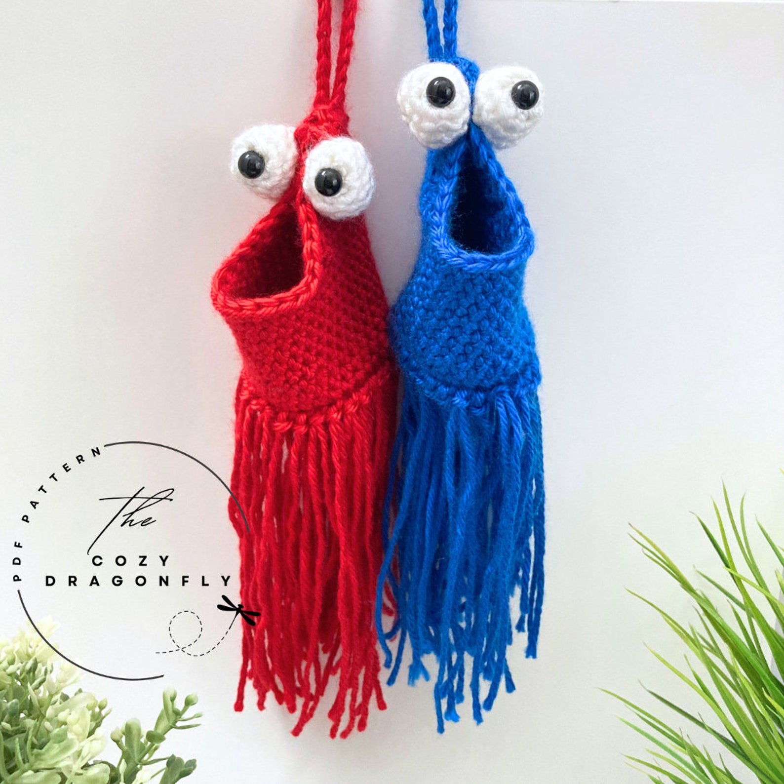 CROCHET PATTERN Mini Yip Yip, Crochet Hanging Yip Yip, Car Hanger, Mirror Hanger, Hanging ...