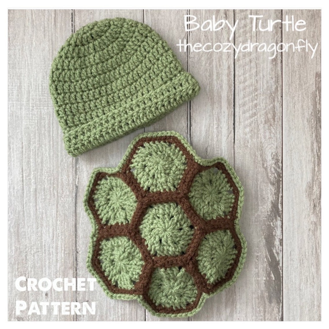 CROCHET PATTERN Baby Turtle Outfit, 0-12 Months Pattern, Baby Beanie ...