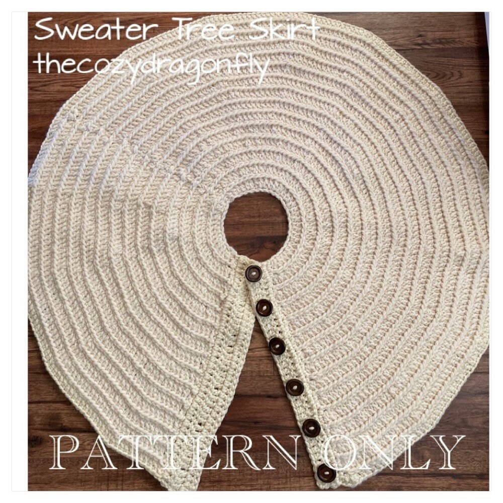 CROCHET PATTERN / Sweater Tree Skirt / Christmas Tree Skirt - Etsy