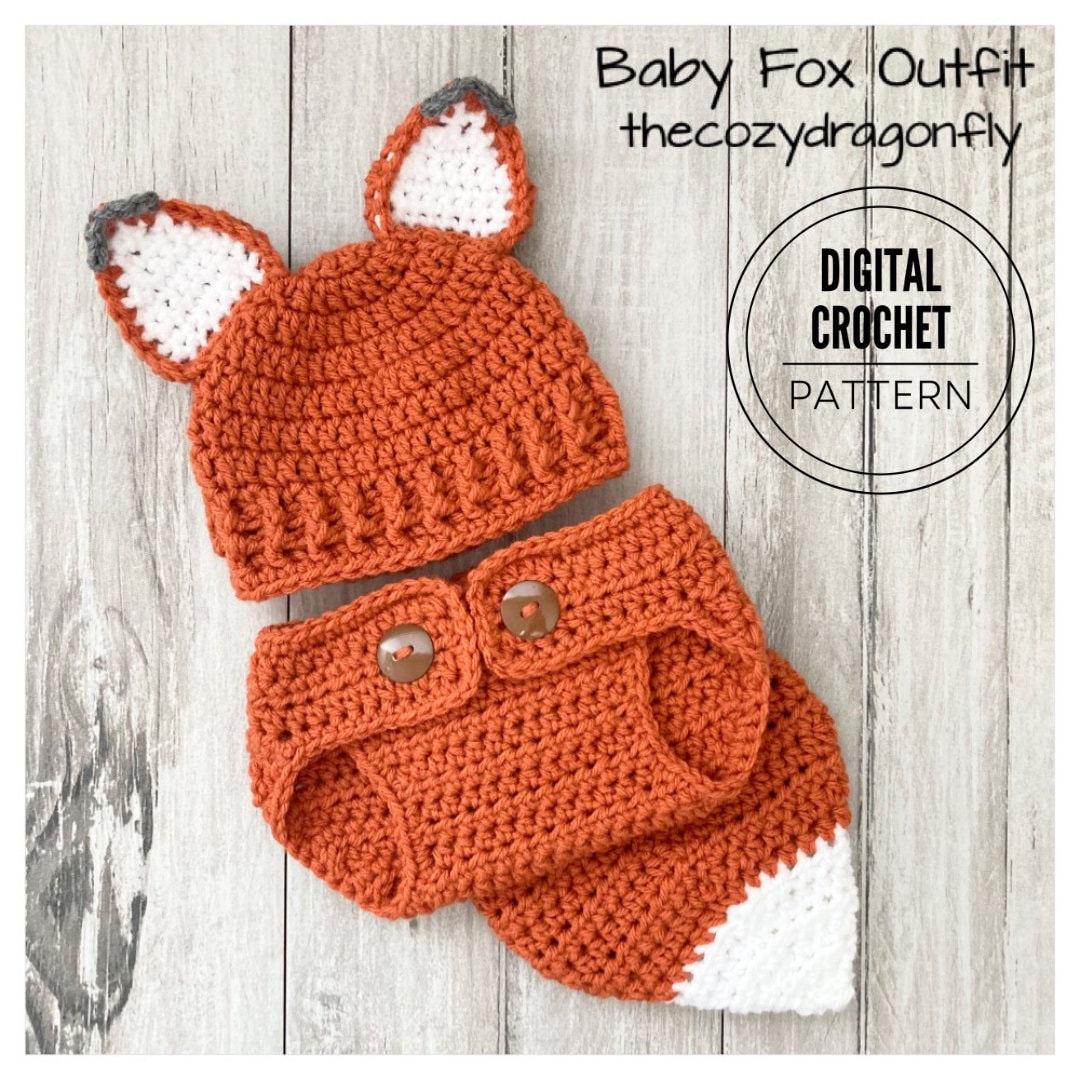 CROCHET PATTERN / Baby Fox Outfit / Crochet Fox Pattern / Baby - Etsy