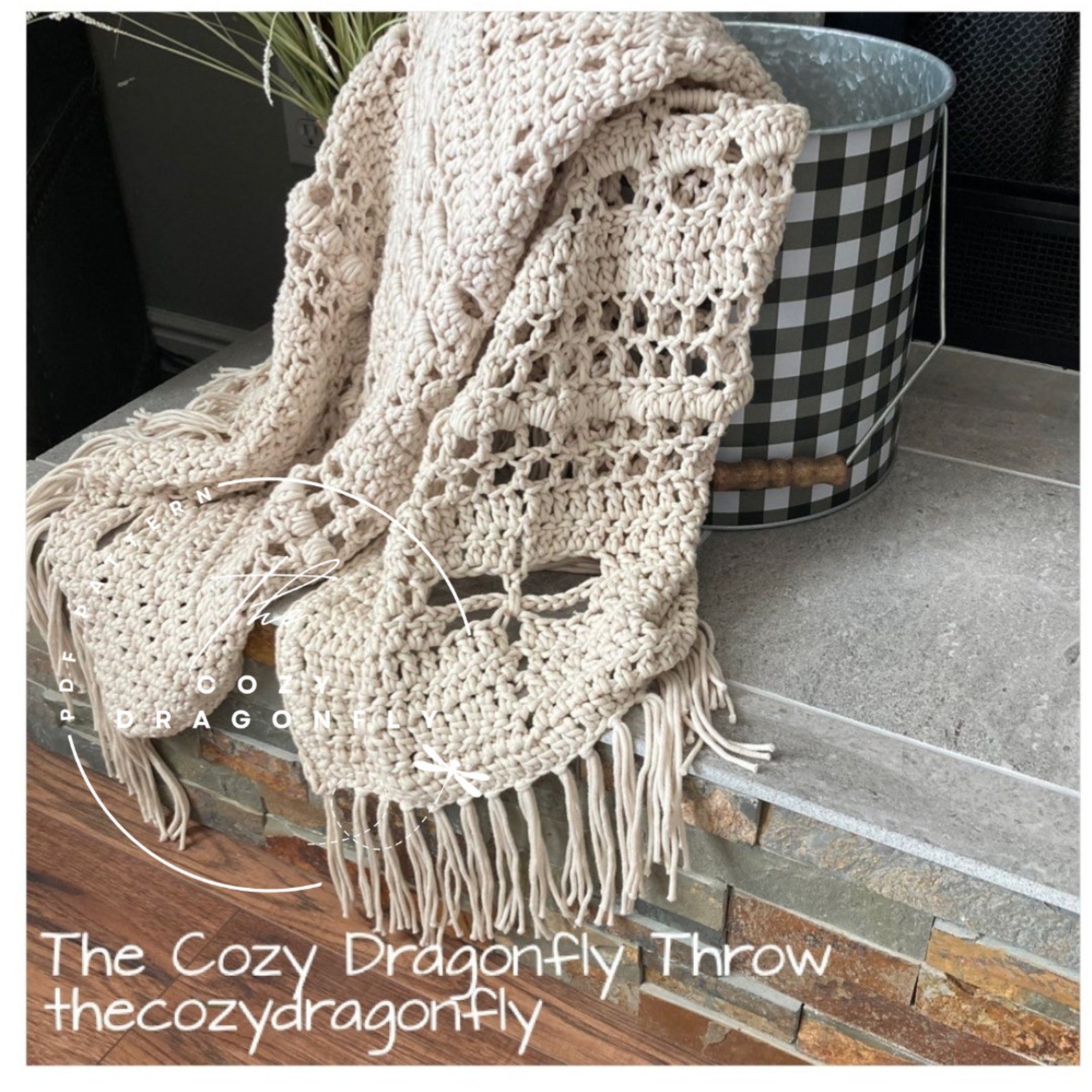 CROCHET PATTERN the Cozy Dragonfly Throw, Dragonfly Blanket, Crochet ...