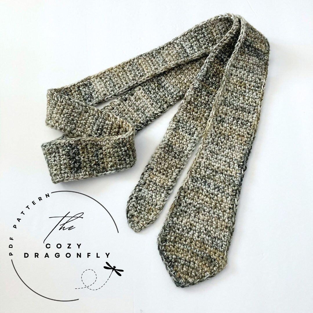 CROCHET PATTERN Men's Skinny Tie, Crochet Tie, Crochet Father's Day ...