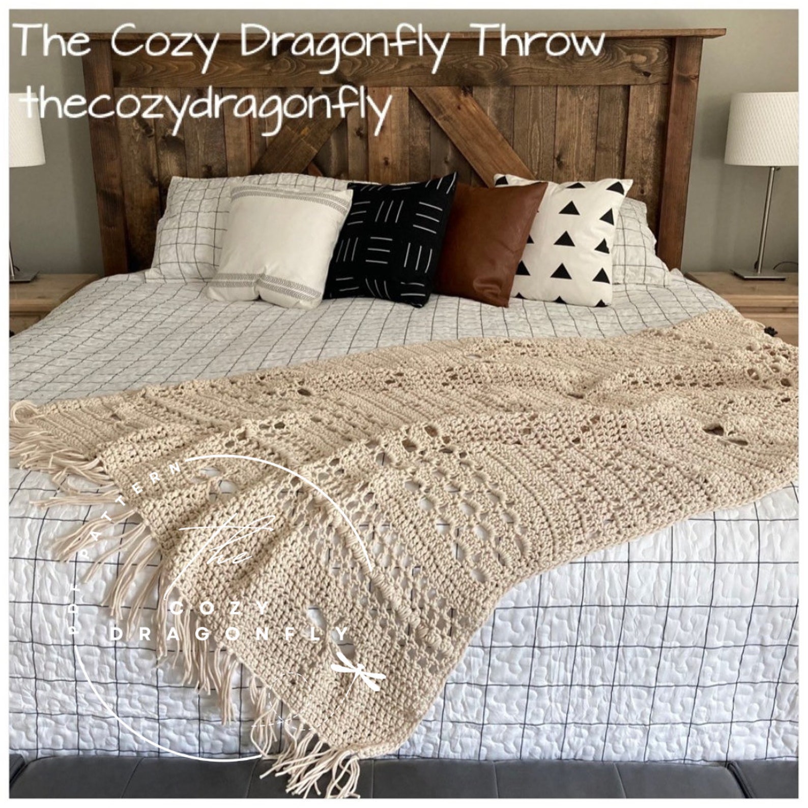 CROCHET PATTERN the Cozy Dragonfly Throw, Dragonfly Blanket, Crochet ...