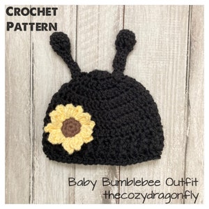 CROCHET PATTERN Baby Bumblebee Outfit, 0-12 Months Pattern, Baby Bee ...