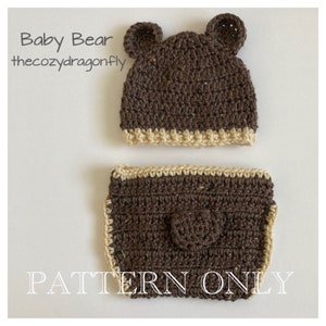 CROCHET PATTERN Baby Bear Outfit, Sizes 0-12 Months Pattern, Baby ...