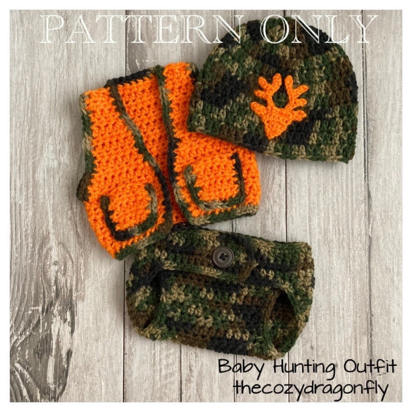 CROCHET PATTERN / Baby Hunting Outfit / 0 12 Months Pattern - Etsy