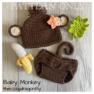 CROCHET PATTERN / Baby Monkey Outfit / Pattern Size 0-12 - Etsy